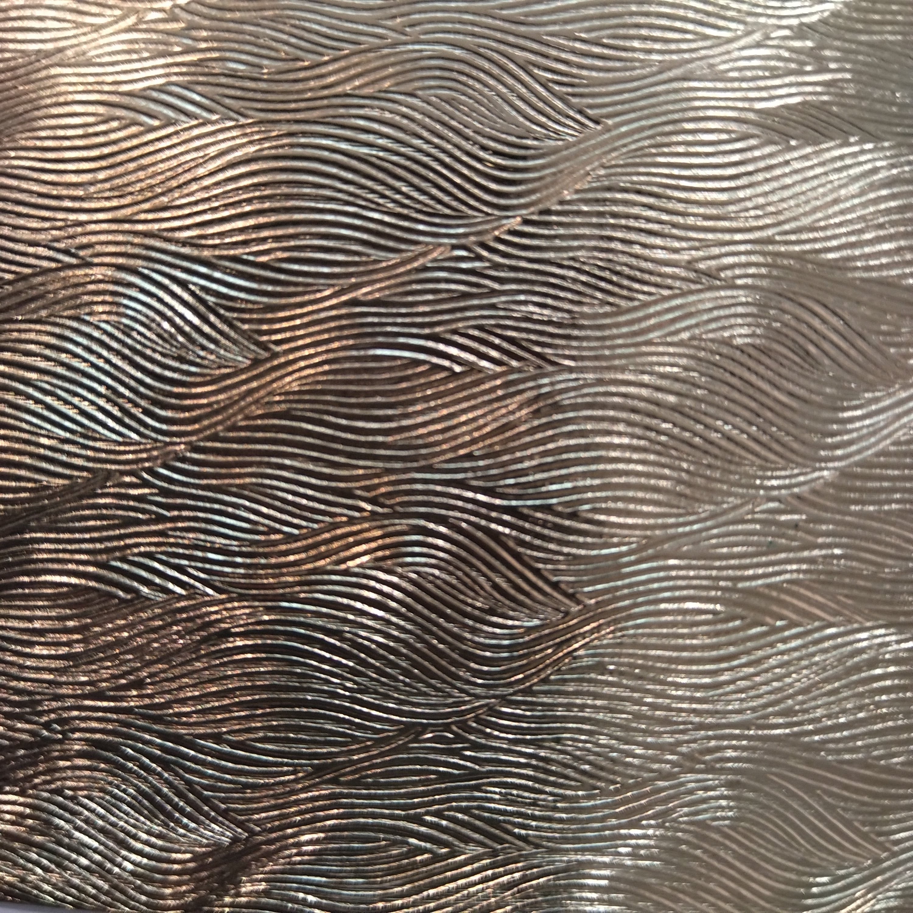 4279 Fingerprint Patterned Brass Texture Plate Large – Studio JSD